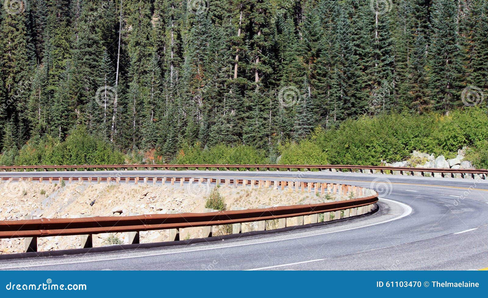 Curved Mountain Road stock photo. Image of alpine, travel - 61103470