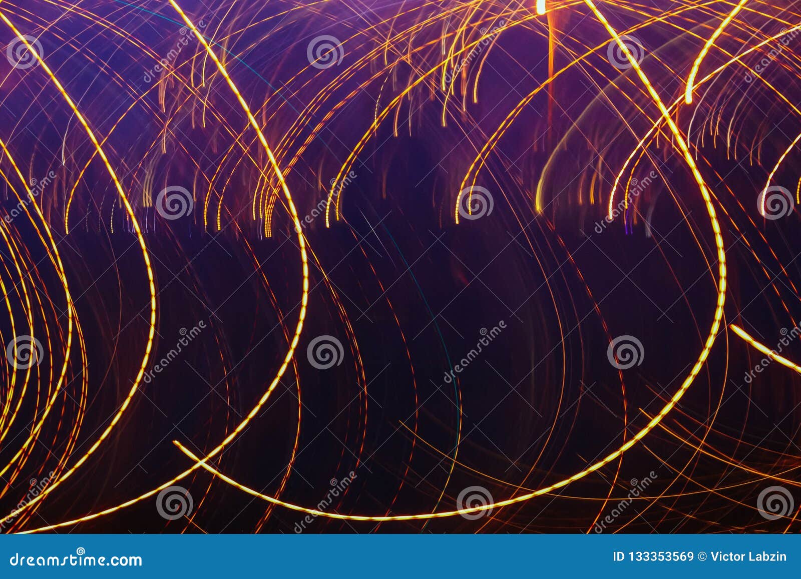 Multi-colored Glowing Lines on a Dark Background Stock Image - Image of ...