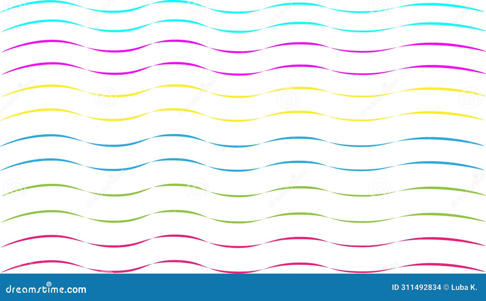 Curved Multicolored Lines. a Collection of Colorful Lines Stock Vector ...