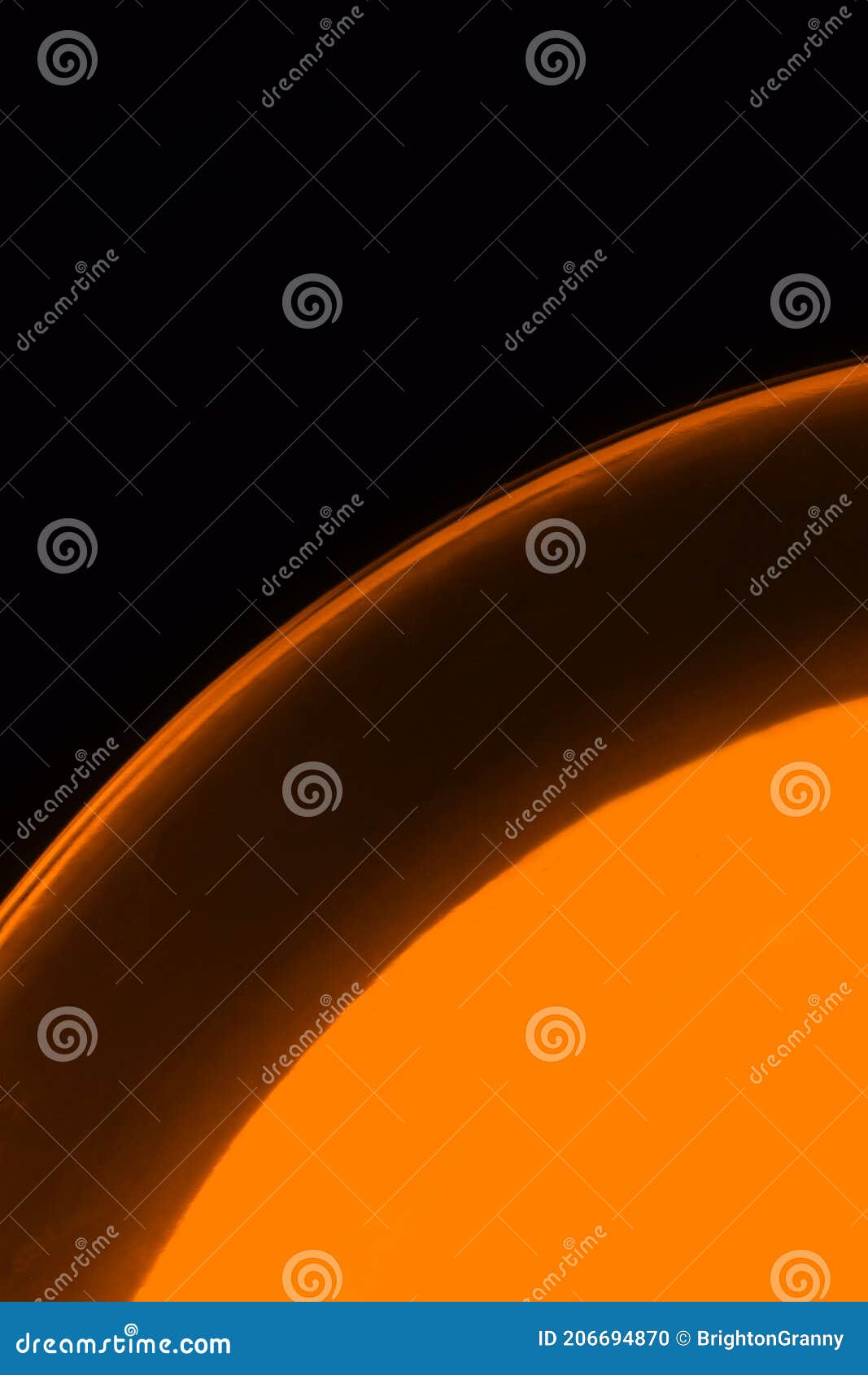 Curved Shades of Orange on Black Stock Illustration - Illustration of ...