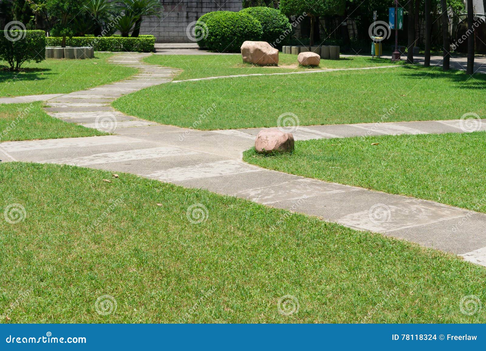 Curved Outdoor Pathway In Park Royalty-Free Stock Photography ...