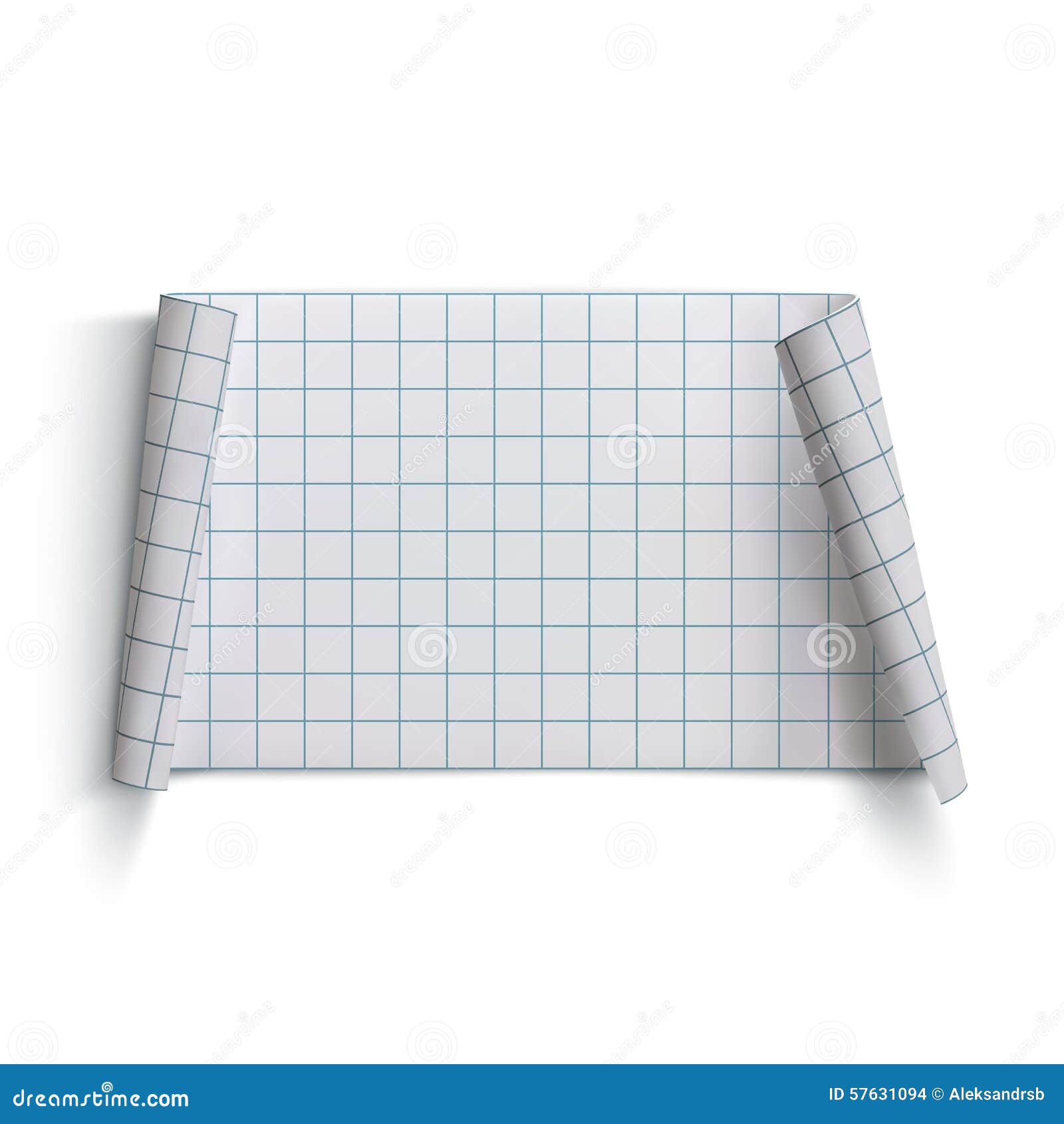 Curved Paper Banner, on White Background Stock Vector - Illustration of ...