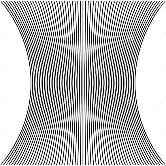 Curved Parallel Lines. Optical Perspective Effect. High Contrast ...