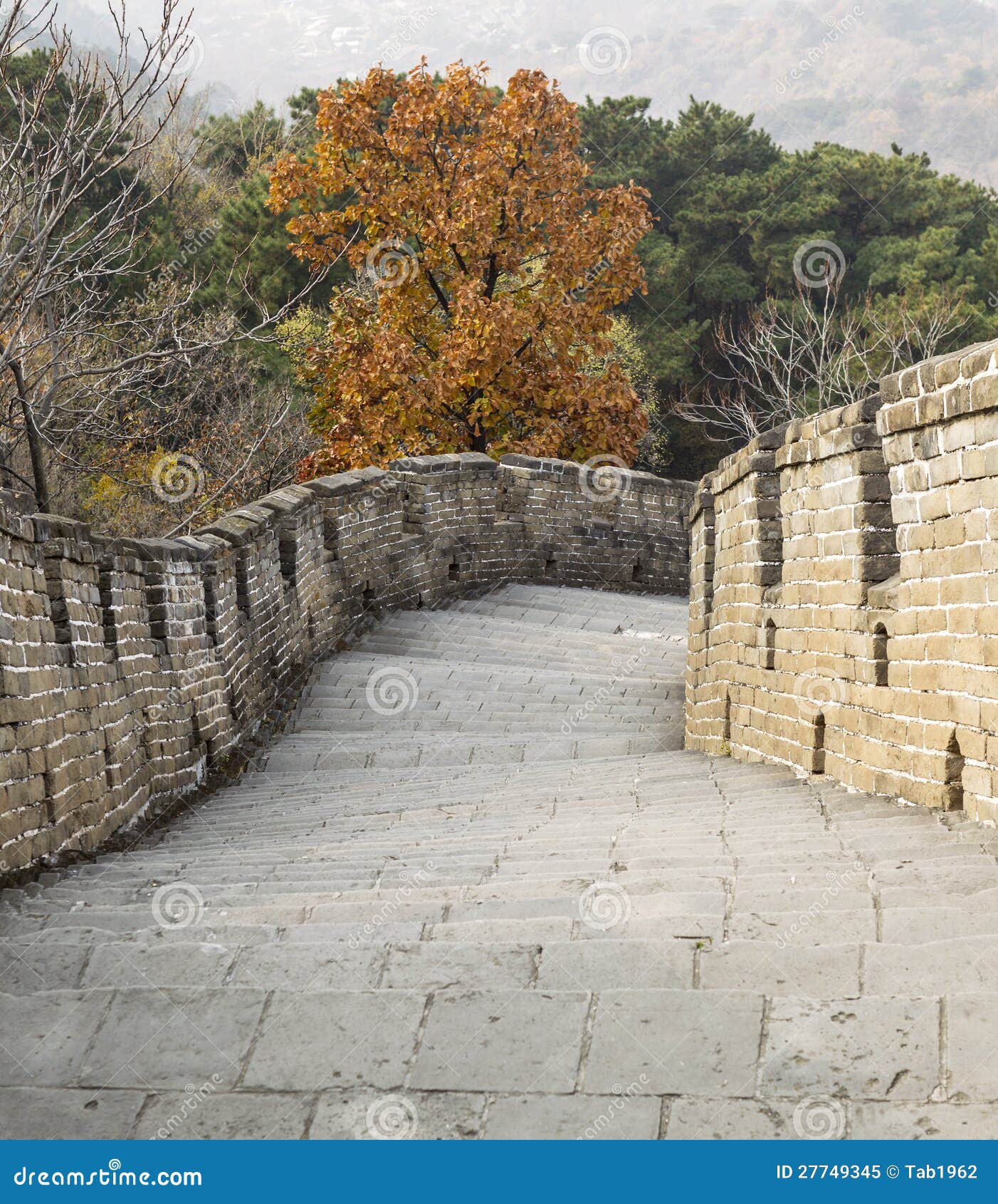 Curved Path on Great Wall stock image. Image of border - 27749345