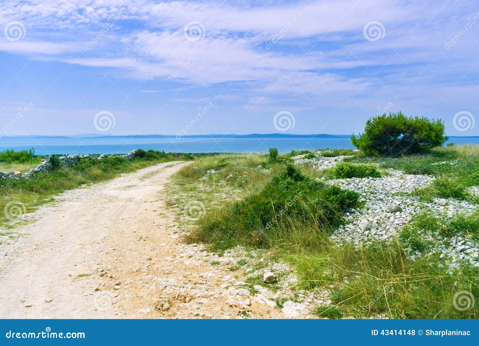 Curved Pathway on the Small Island Stock Photo - Image of horizon ...