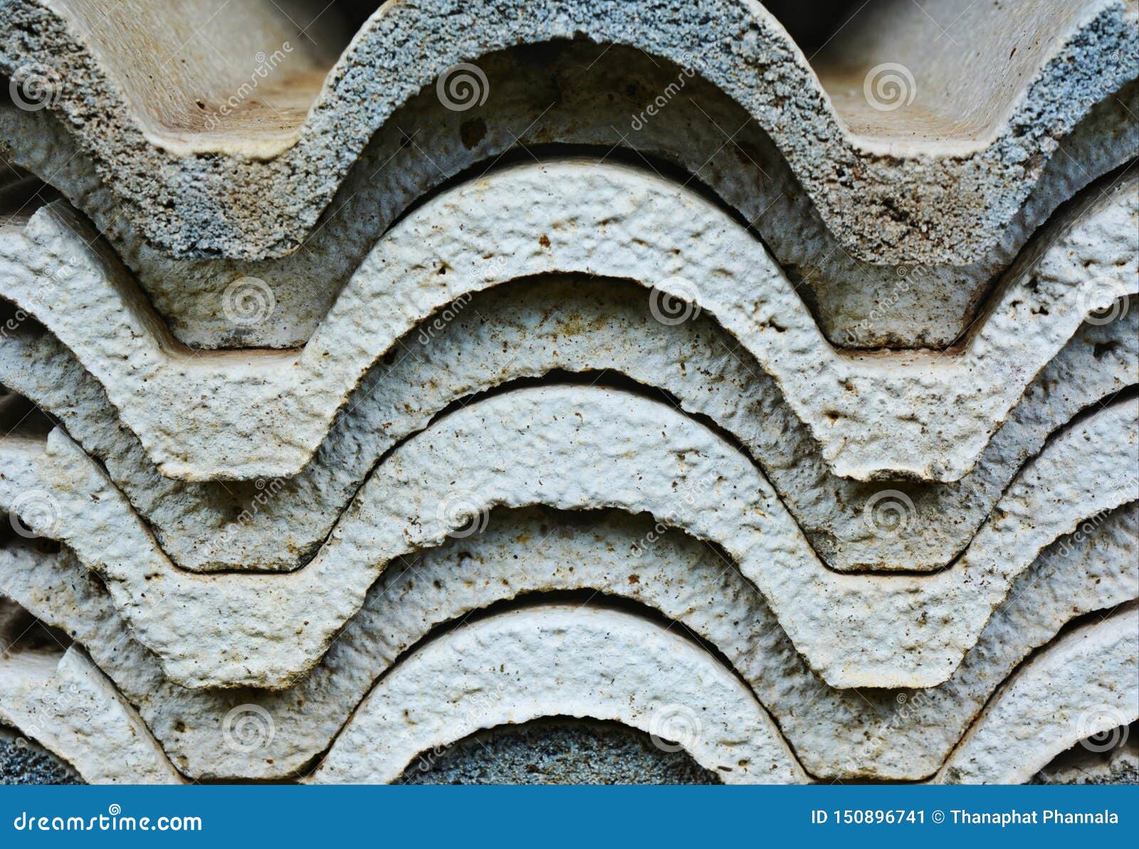 Concrete Tiles for Roofing that are Stacked on the Floor Stock Image ...