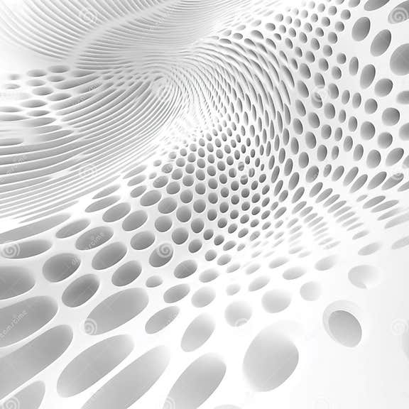 Abstract Design Featuring Curved Patterns and Perforated Surfaces in a ...