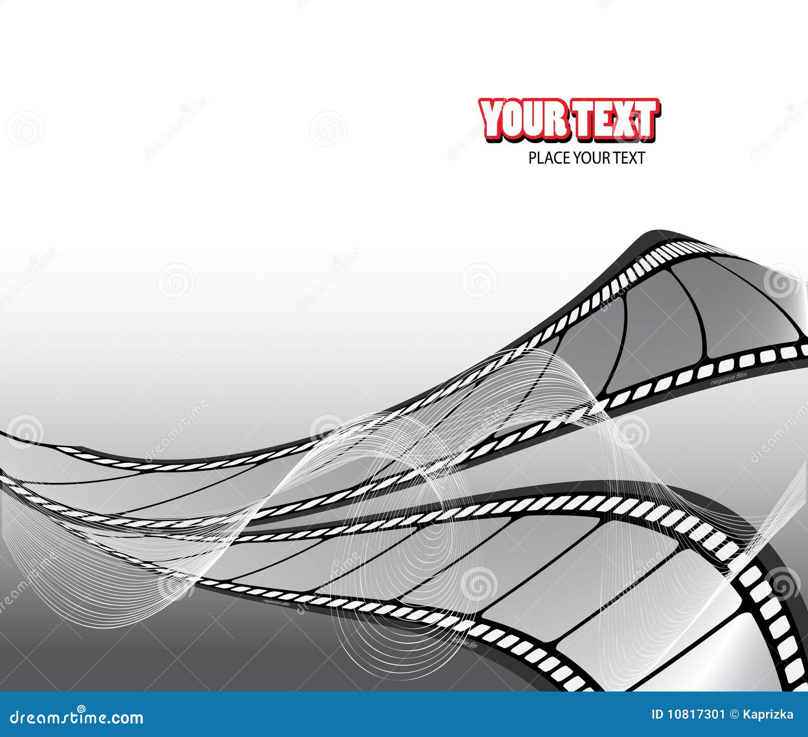 Curved photographic film stock vector. Illustration of positive - 10817301