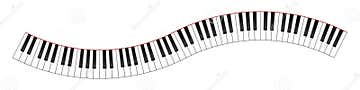 Curved Piano Keyboard stock vector. Illustration of keyboard - 27040096