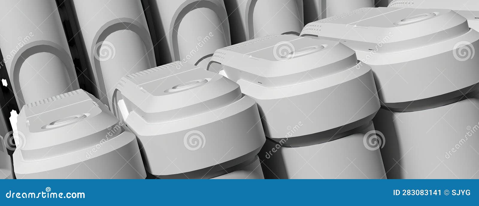 Curved Pipe Contrast between Machine and Structure Gray Abstract ...