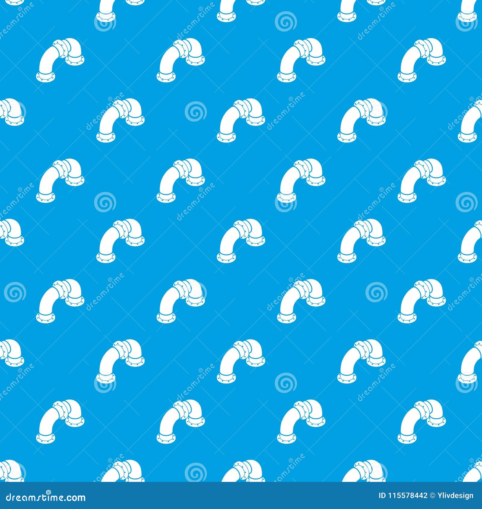 Curved Pipe Pattern Vector Seamless Blue Stock Vector - Illustration of ...