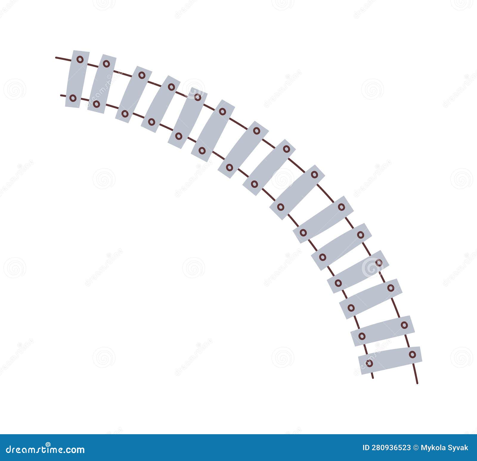 Curved Railroad Icon stock vector. Illustration of tram - 280936523