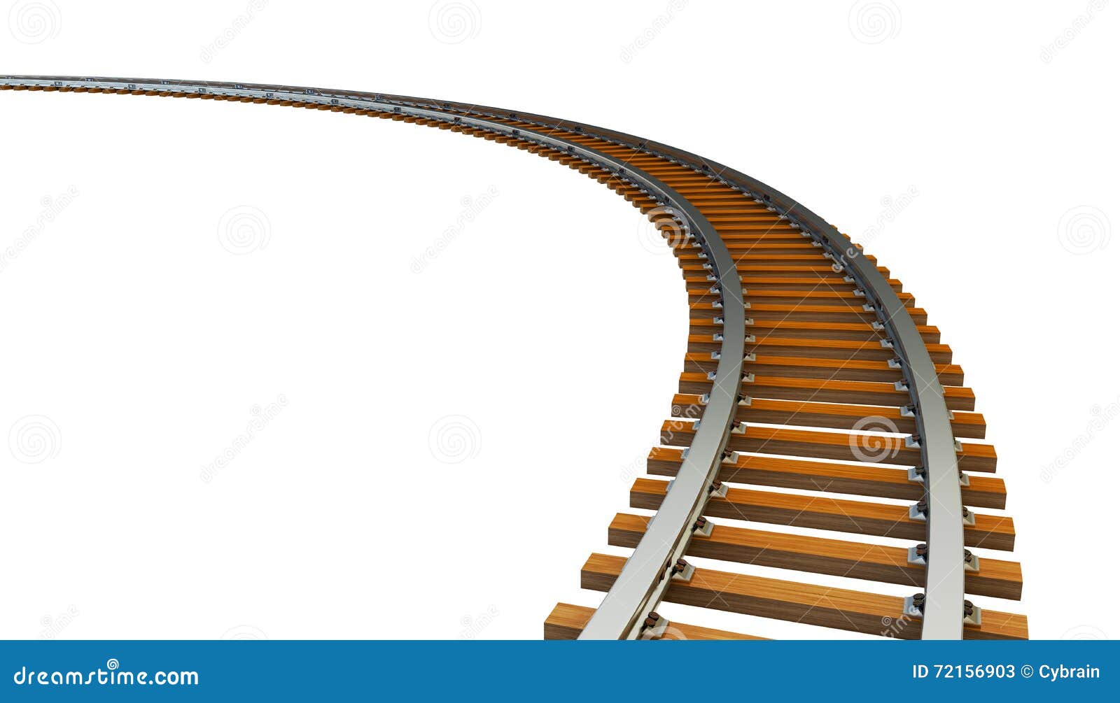 Curved railroad track stock illustration. Illustration of infinity ...
