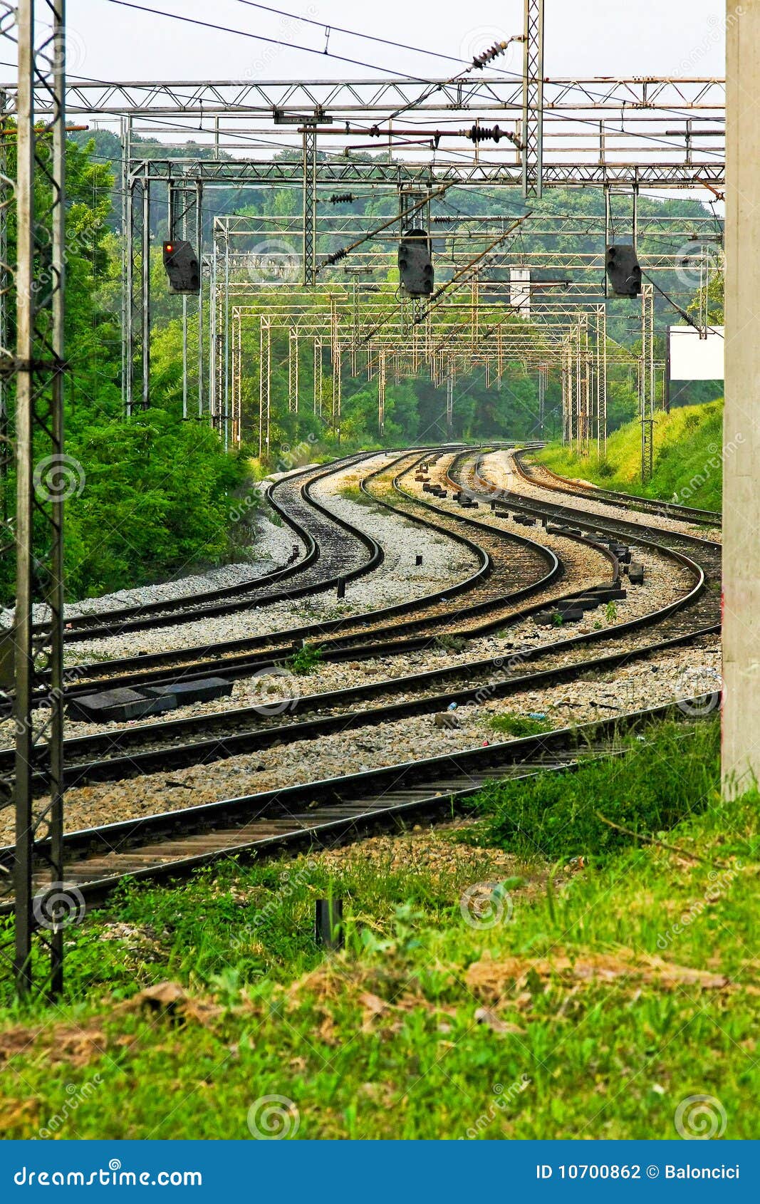 Curved railway stock photo. Image of transportation, power - 10700862