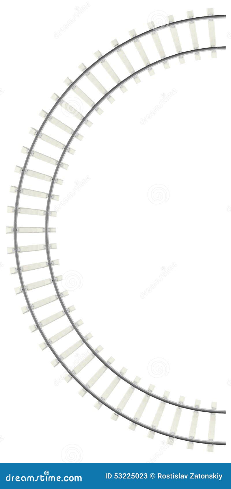 Curved Railway, Rails. Vector Isolated Illustration Black Outline ...