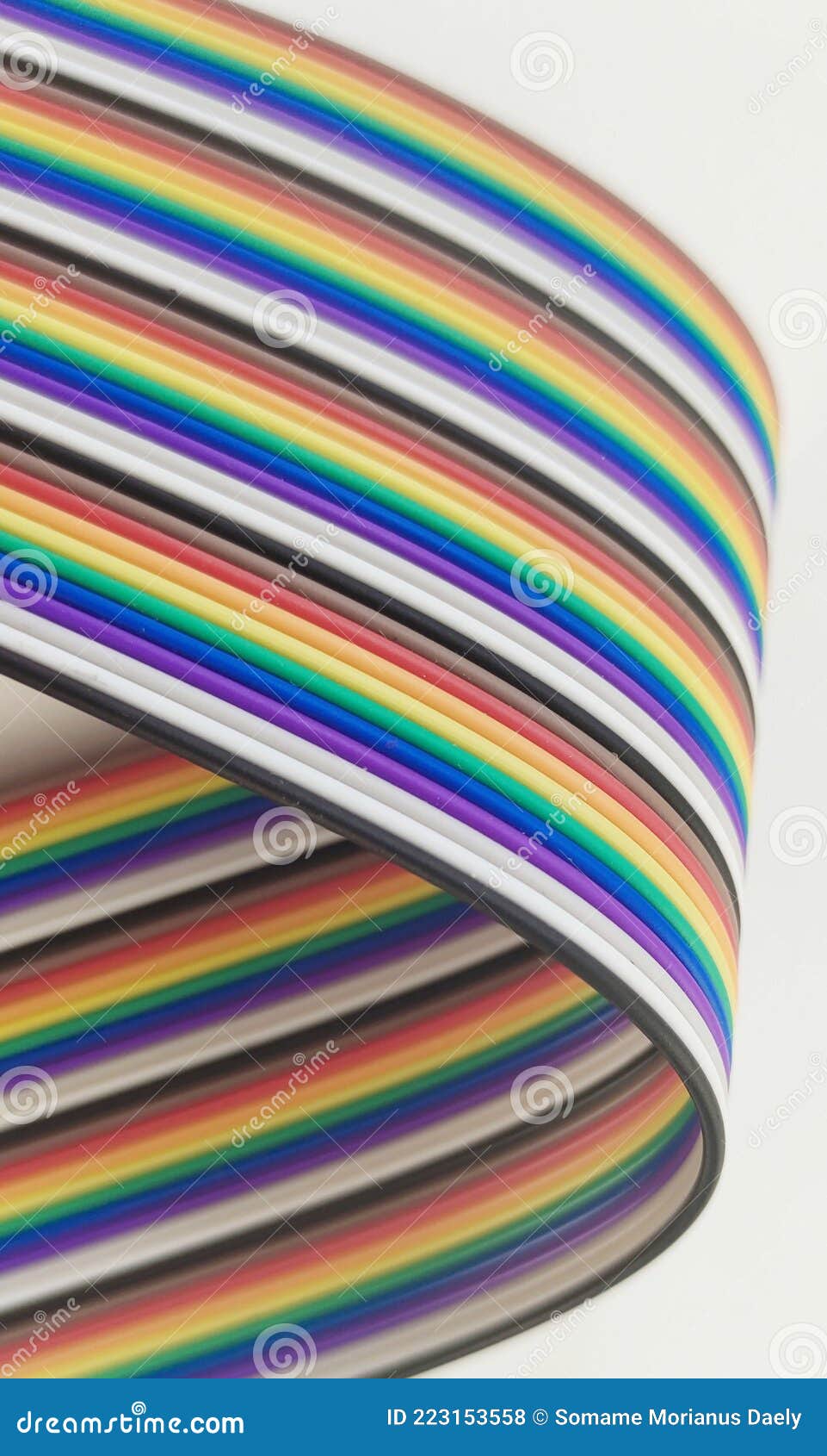 Beautiful Colored Wire Like a Rainbow Stock Photo - Image of cable ...