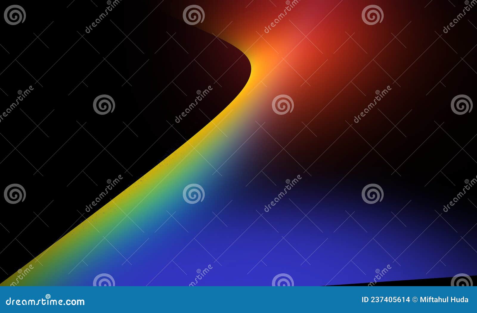 Creative Abstract Pattern with Rainbow Color on Black Background Stock ...