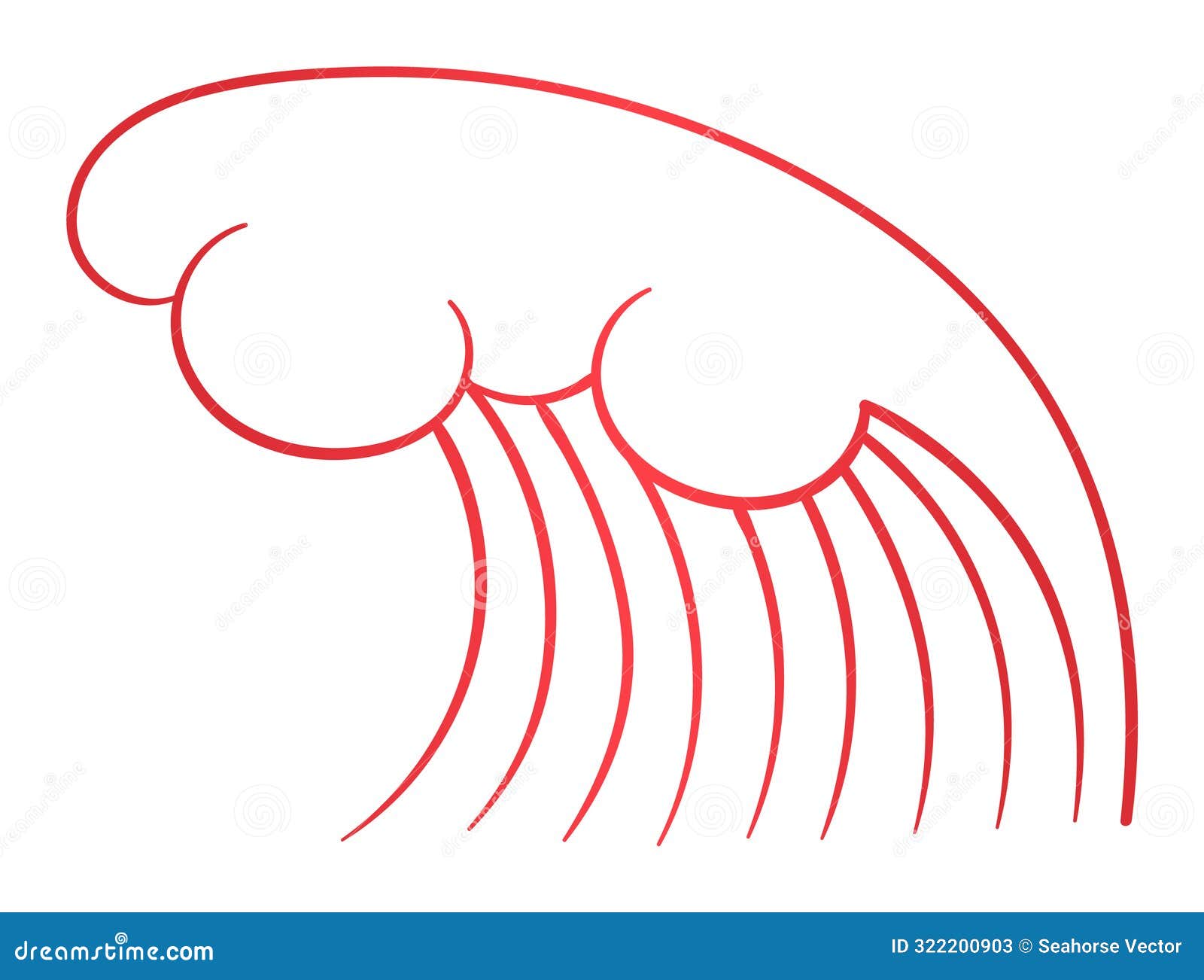 Curved Red Abstract Lines Forming Symmetrical Wavy Pattern within ...