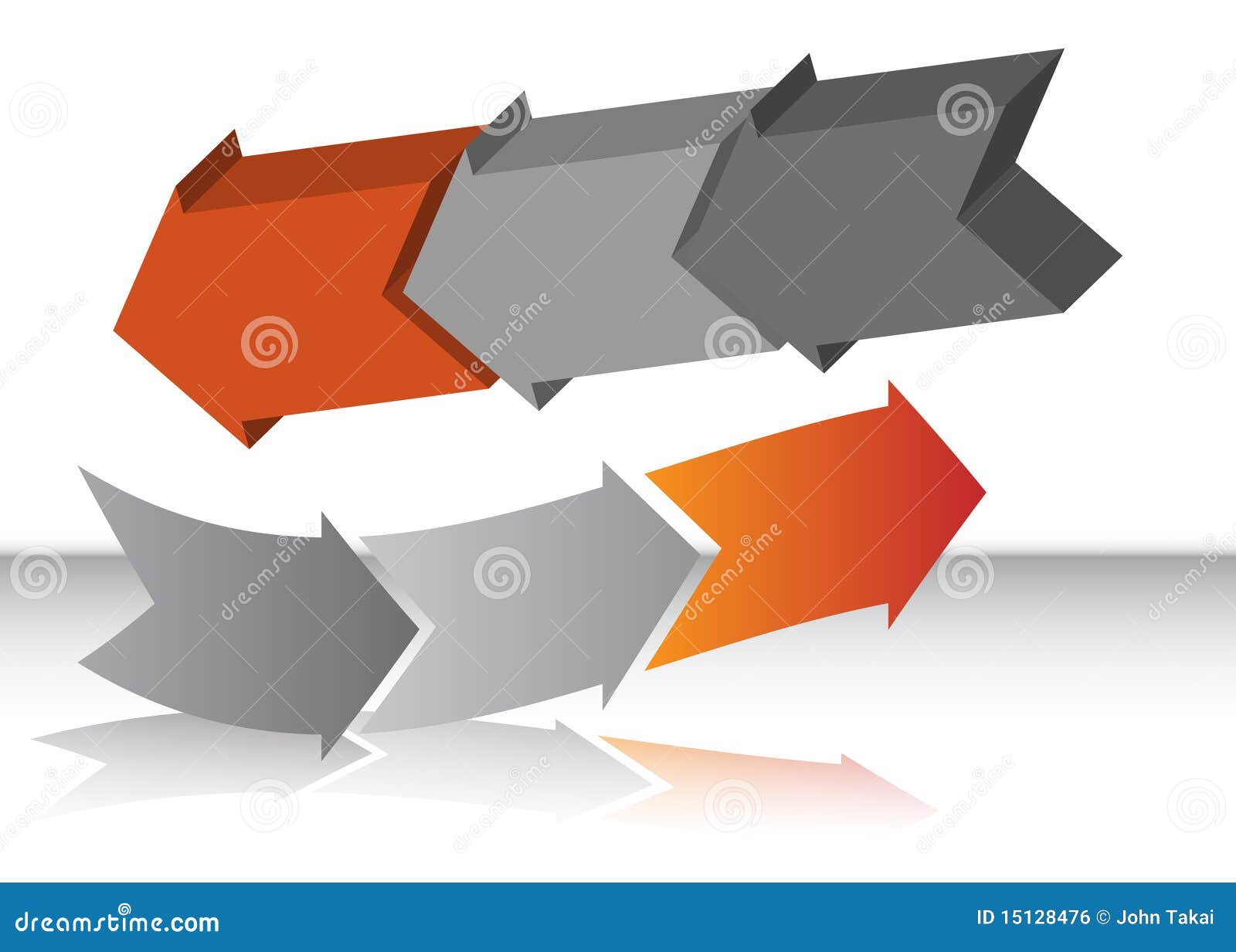 Curved Red Arrow Chart Vector Illustration | CartoonDealer.com #15128476