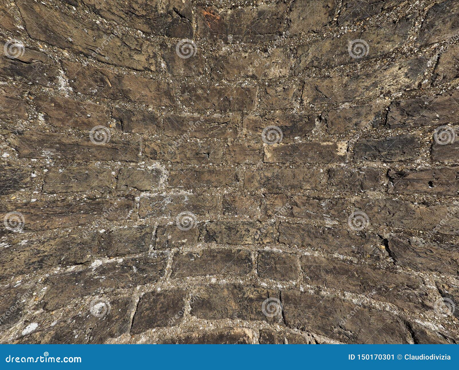 Curved Red Brick Wall Background Stock Image - Image of wall, textured ...