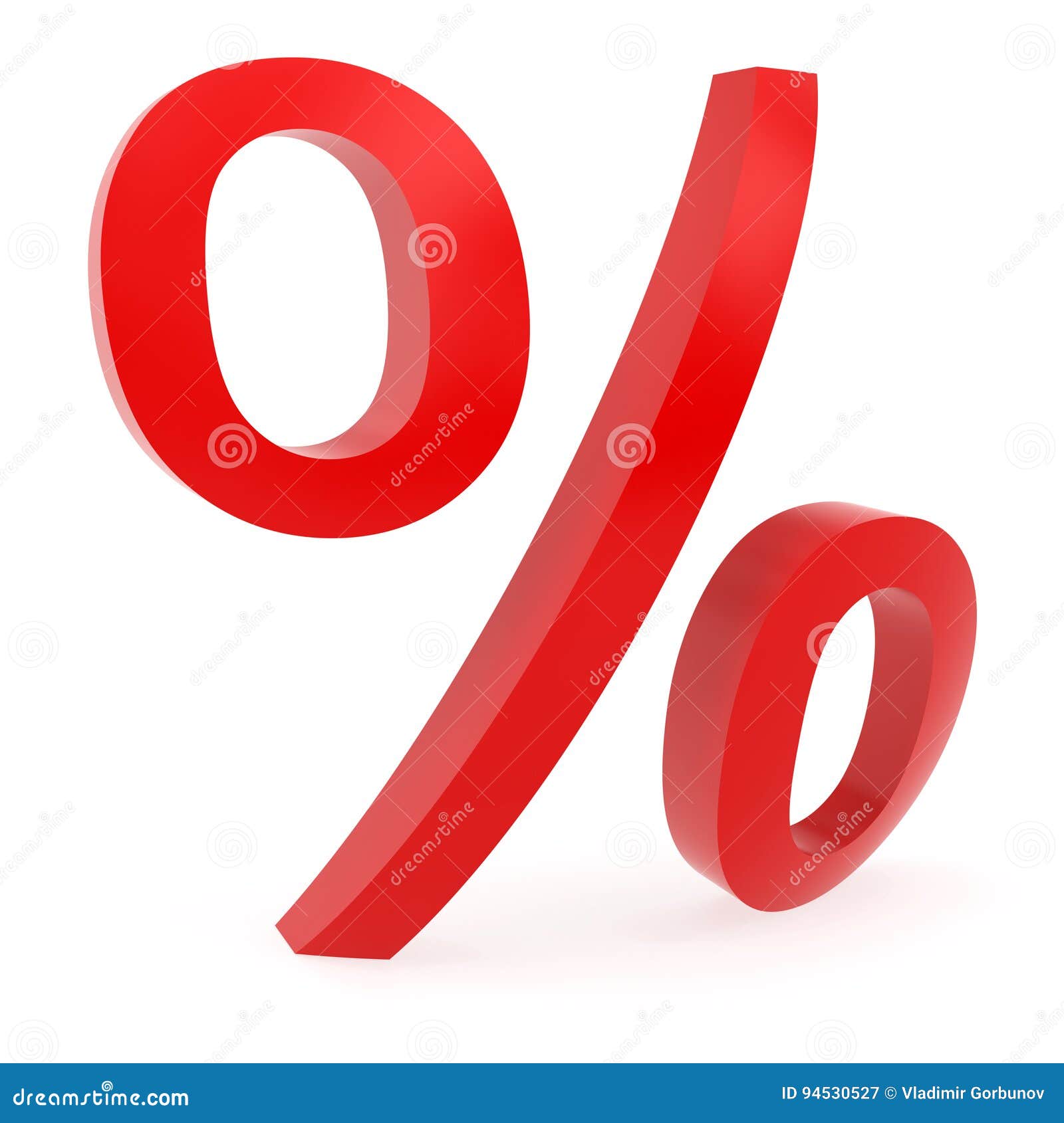 Curved red percent sign stock illustration. Illustration of plastic ...