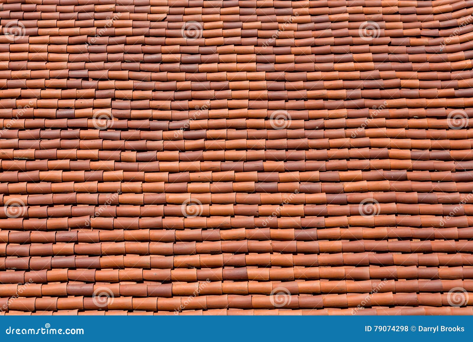 Curved Red Tile Roof stock photo. Image of tiled, texture - 79074298