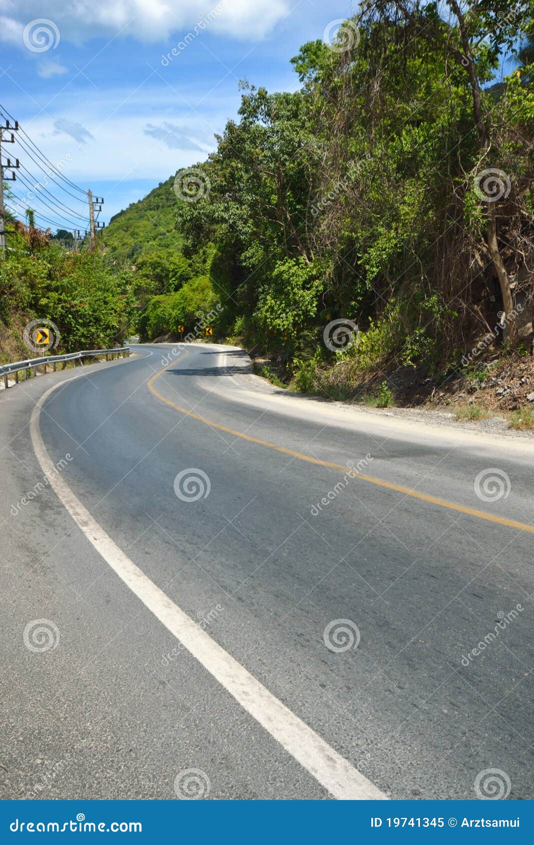 Curved road stock image. Image of landscape, outdoors - 19741345