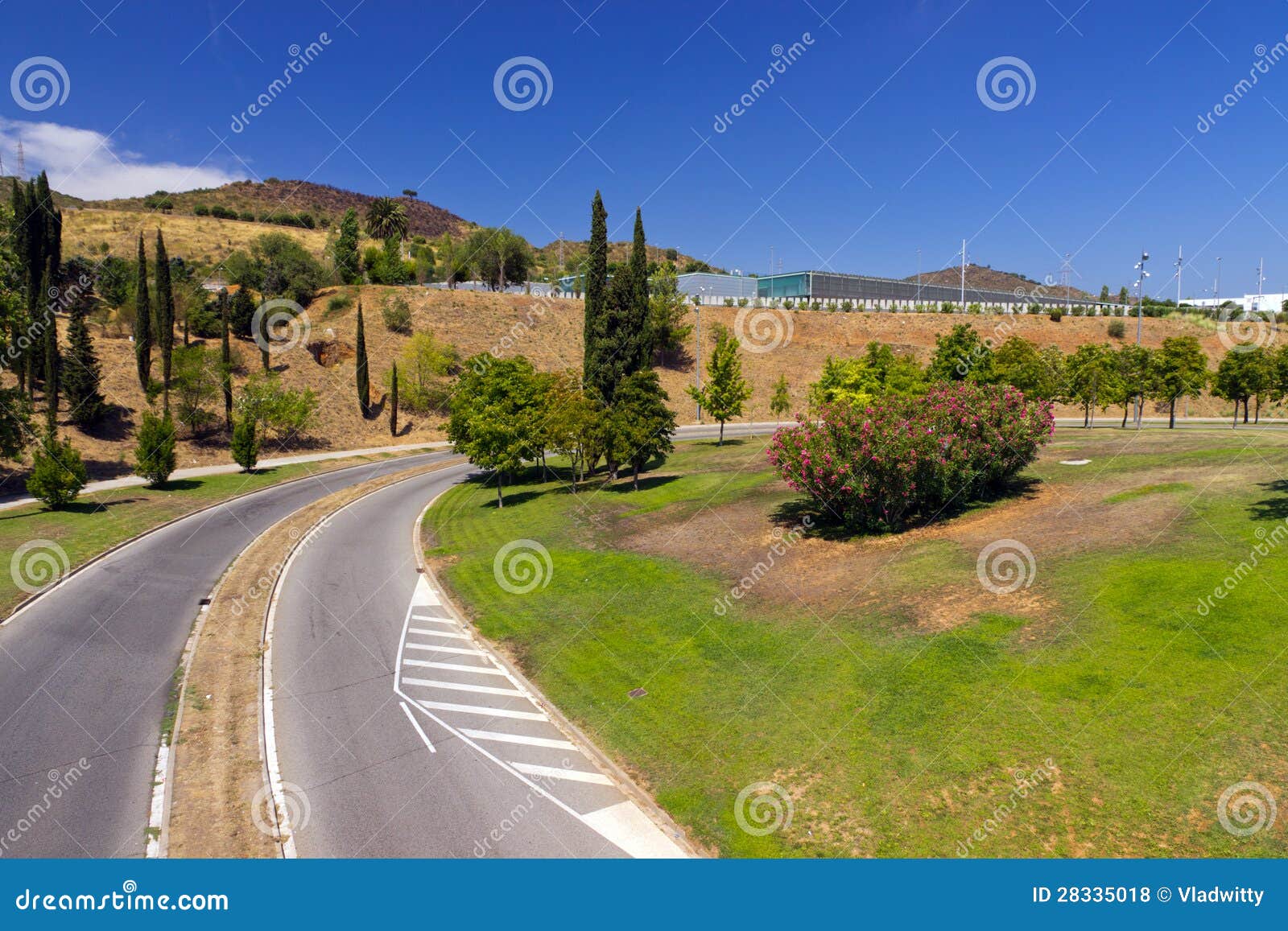 Curved road stock photo. Image of field, outdoors, country - 28335018
