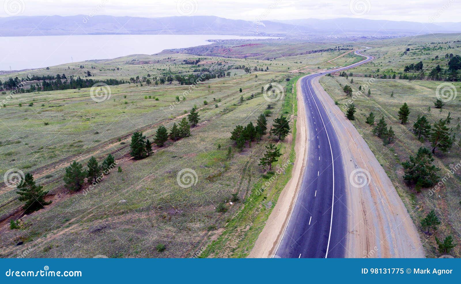 Curved road from above stock image. Image of asphalt - 98131775