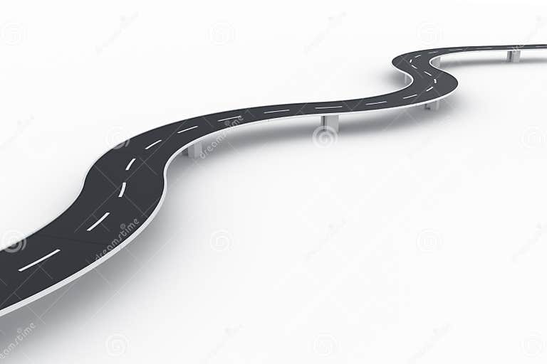 Curved road bridge stock illustration. Illustration of isolated - 10751838