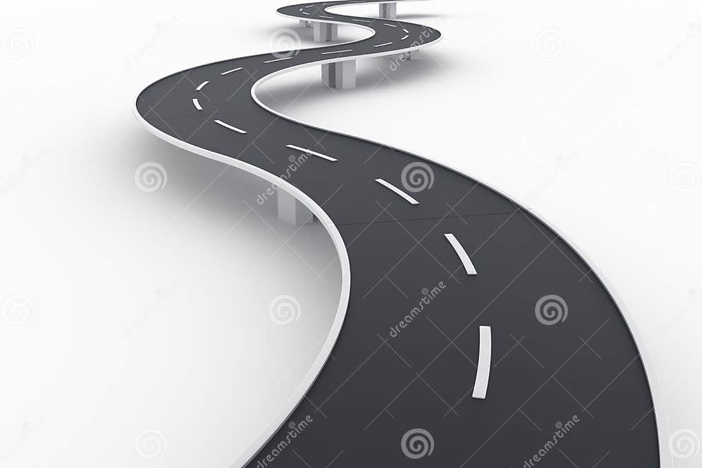 Curved road bridge stock photo. Image of white, winding - 18864094