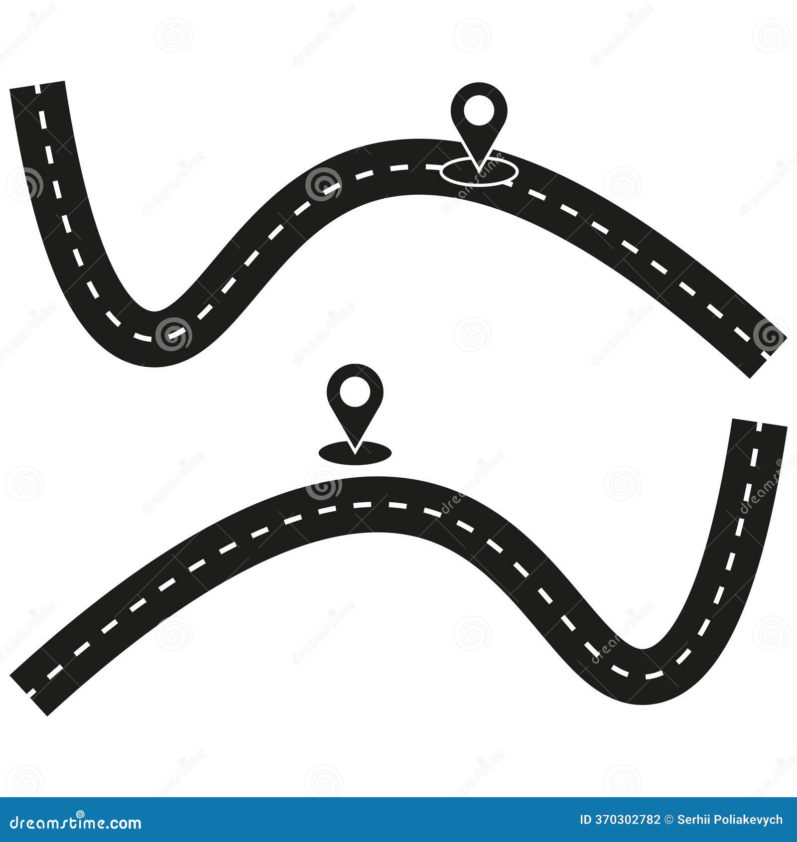 Black Location Icon With Map. Address Symbol. Place Icon Cartoon Vector ...