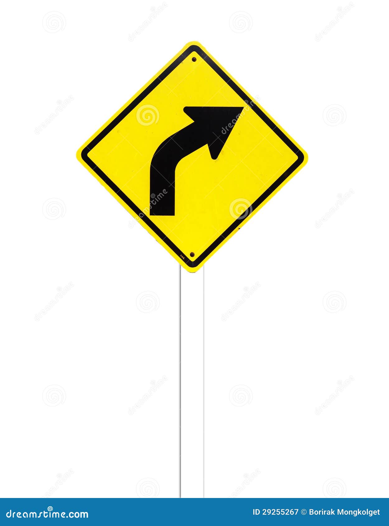 Curved Road Traffic Sign stock image. Image of line, safety - 29255267