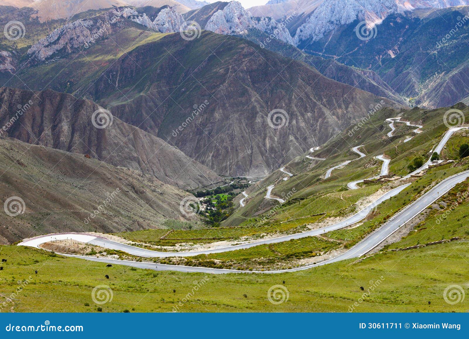 Curved road stock image. Image of distant, curve, driving - 30611711