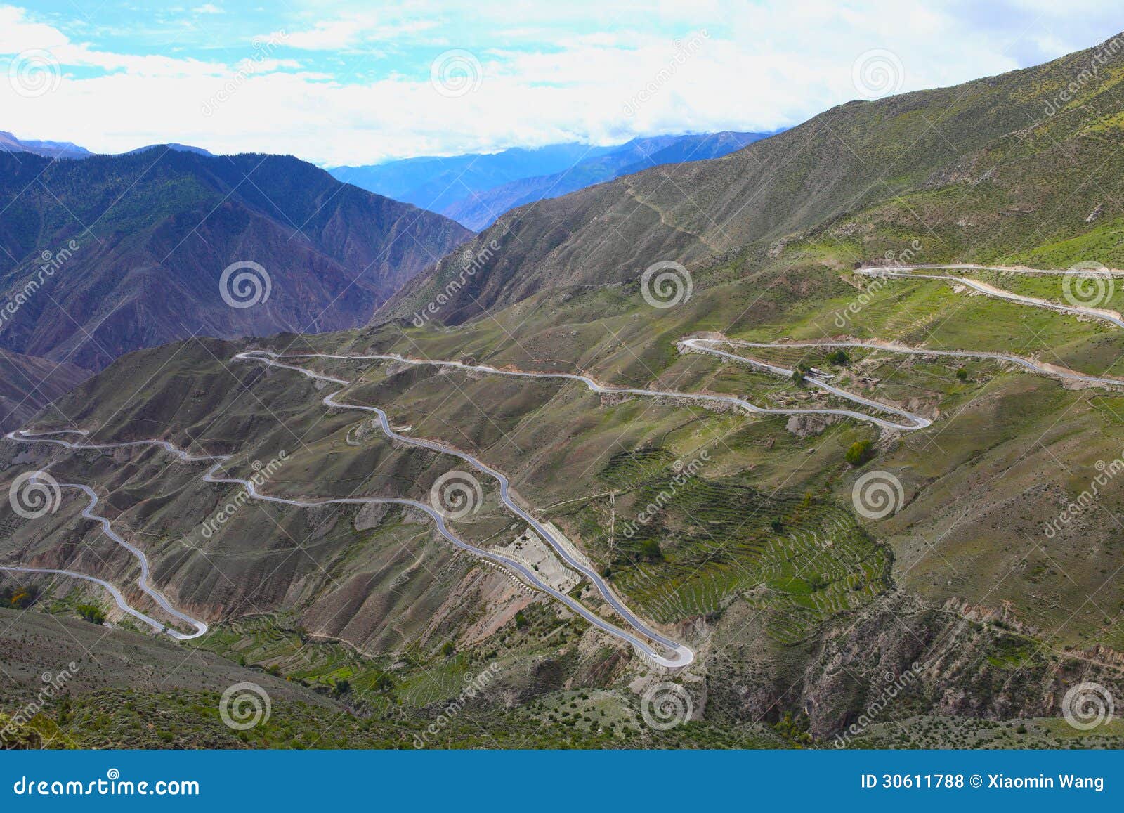 Curved road stock photo. Image of journey, perspective - 30611788