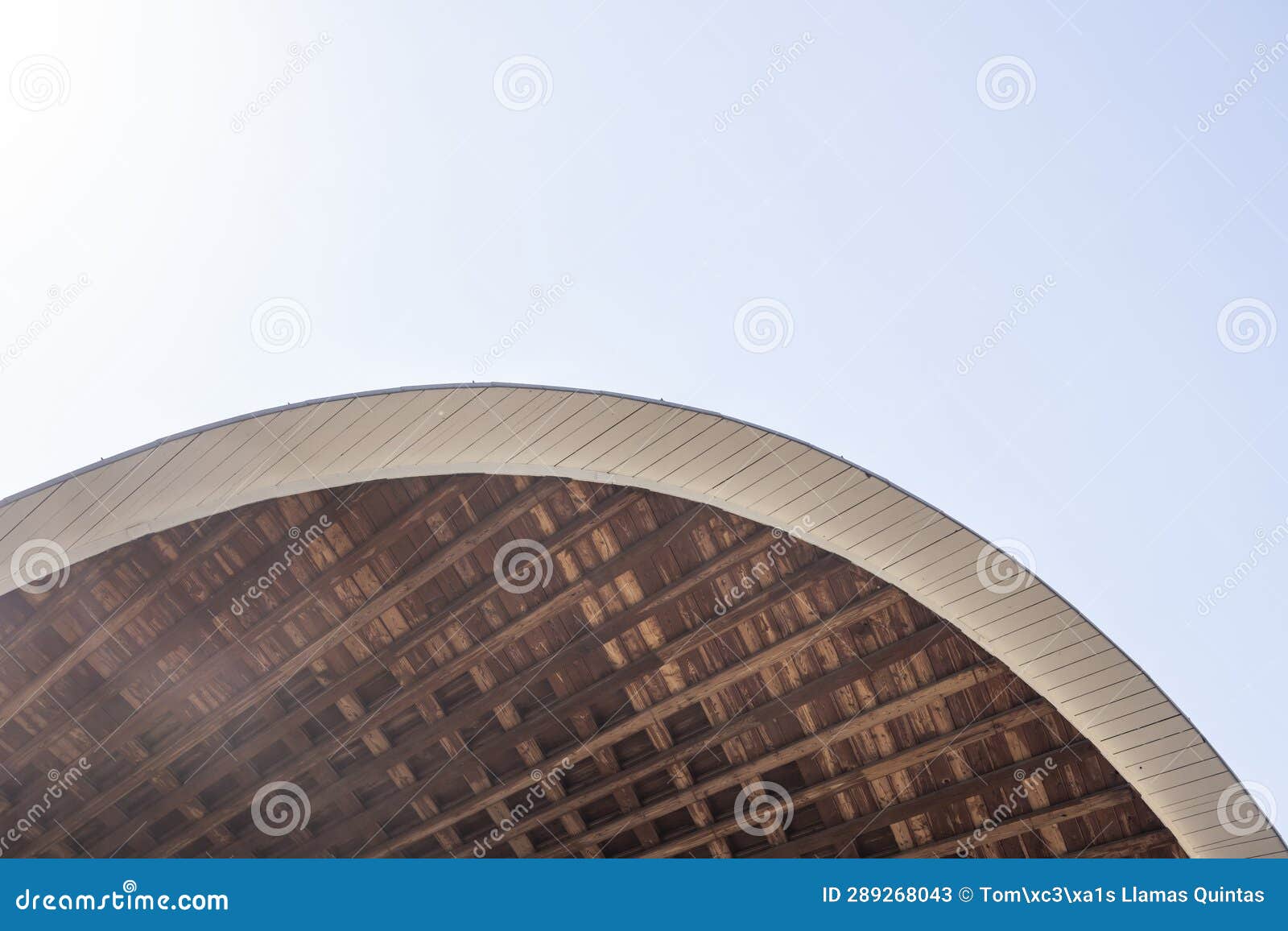 A Curved Roof with Interlocking Wood Stock Image - Image of expensive ...
