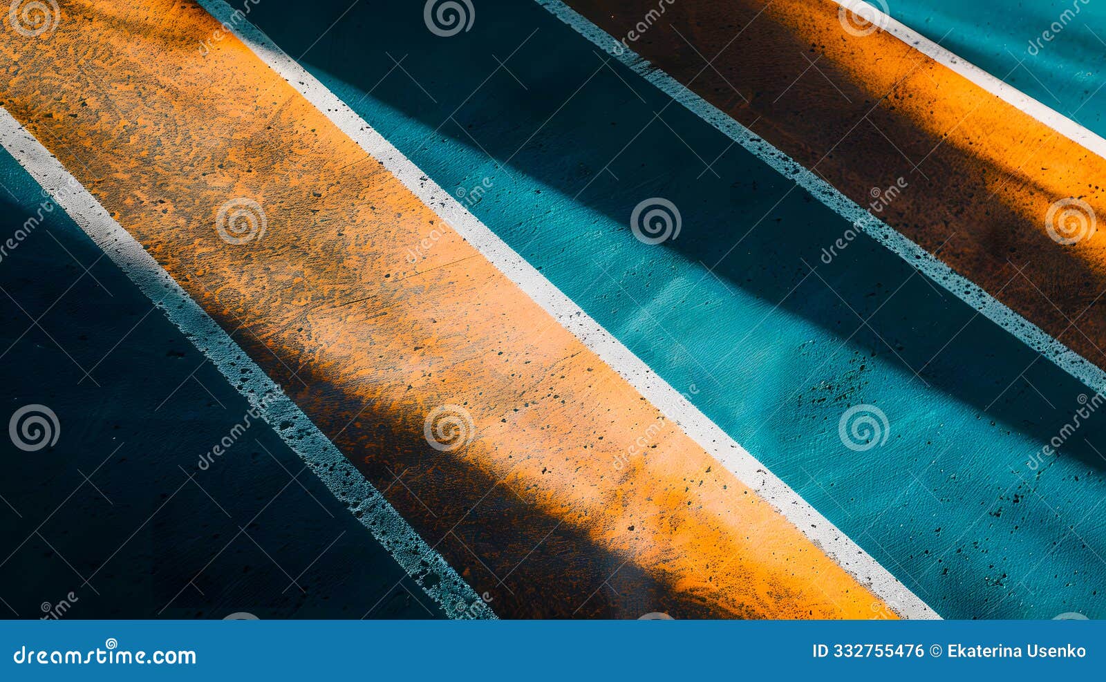 Curved Running Track with Abstract Lighting and Shadows Stock Photo ...