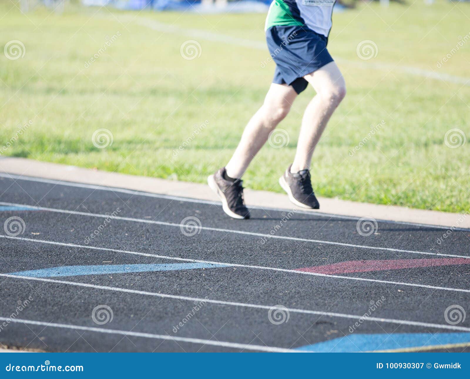 Curved Running Track stock image. Image of line, competition - 100930307