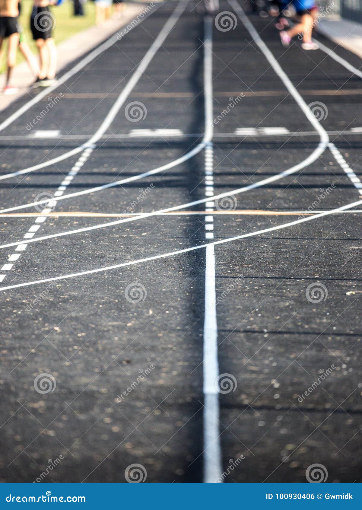 Curved Running Track stock photo. Image of running, professional ...