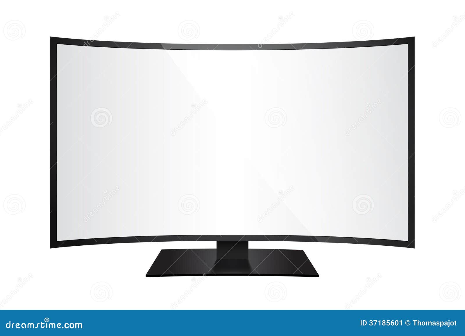 Curved screen 2 stock vector. Illustration of vision - 37185601
