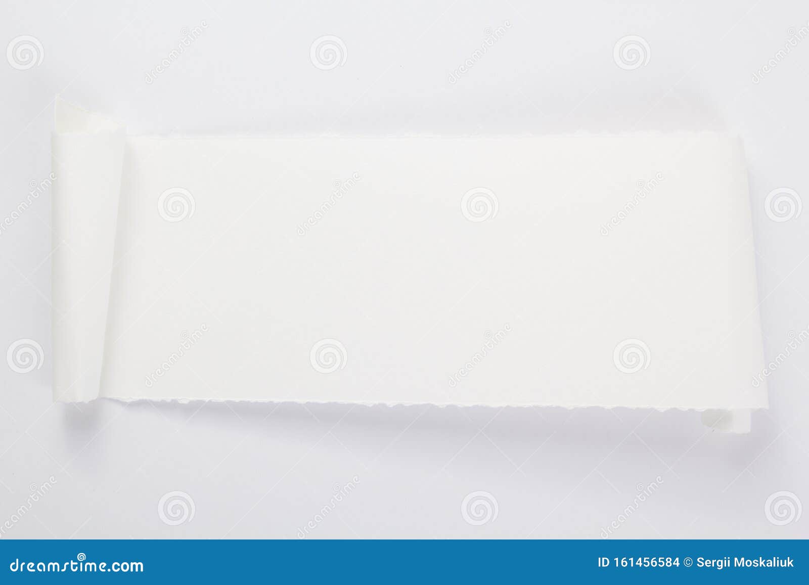 Curved or Scrolled Paper Isolated at Whit Stock Photo - Image of roll ...