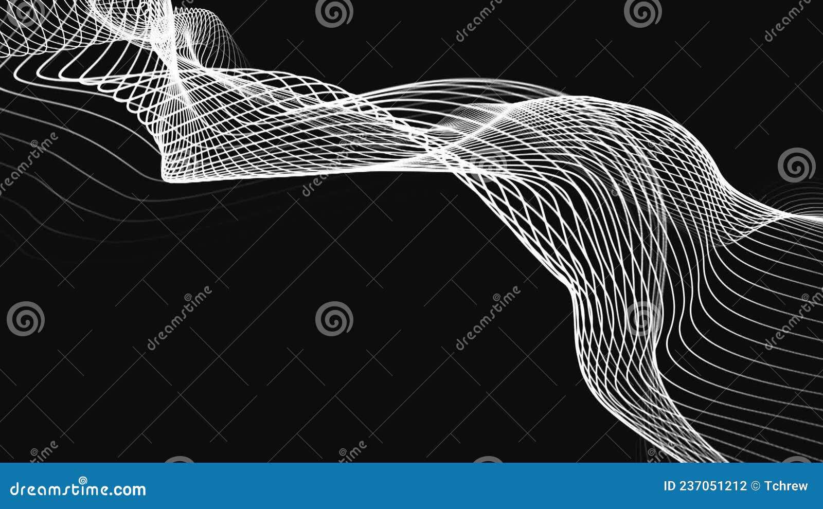 Animated 3d Shape Formed by White Thin Lines Background Loop Stock ...