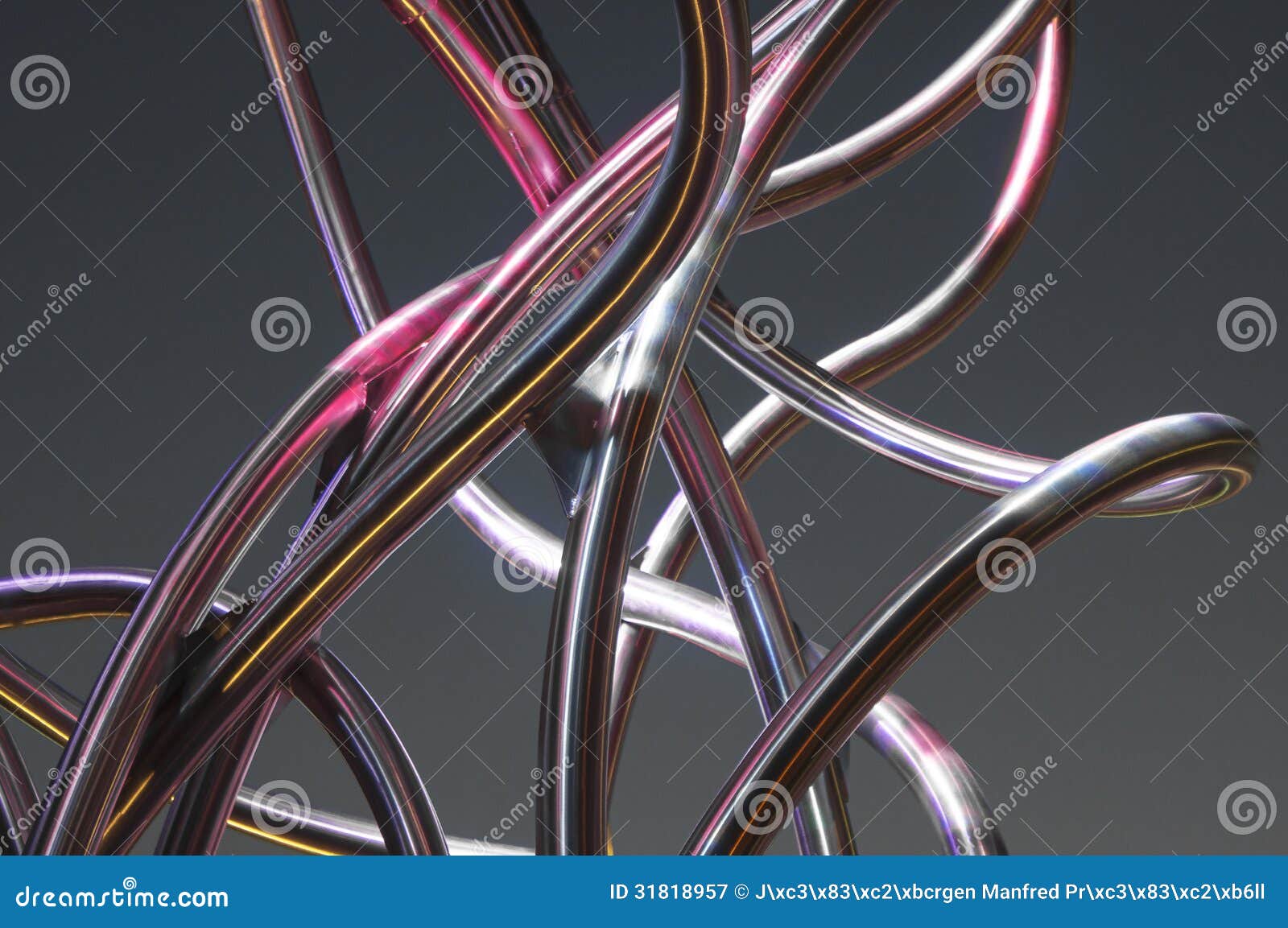 Curved Shape Pipes 003-130508 Stock Image - Image of pattern, metallic ...
