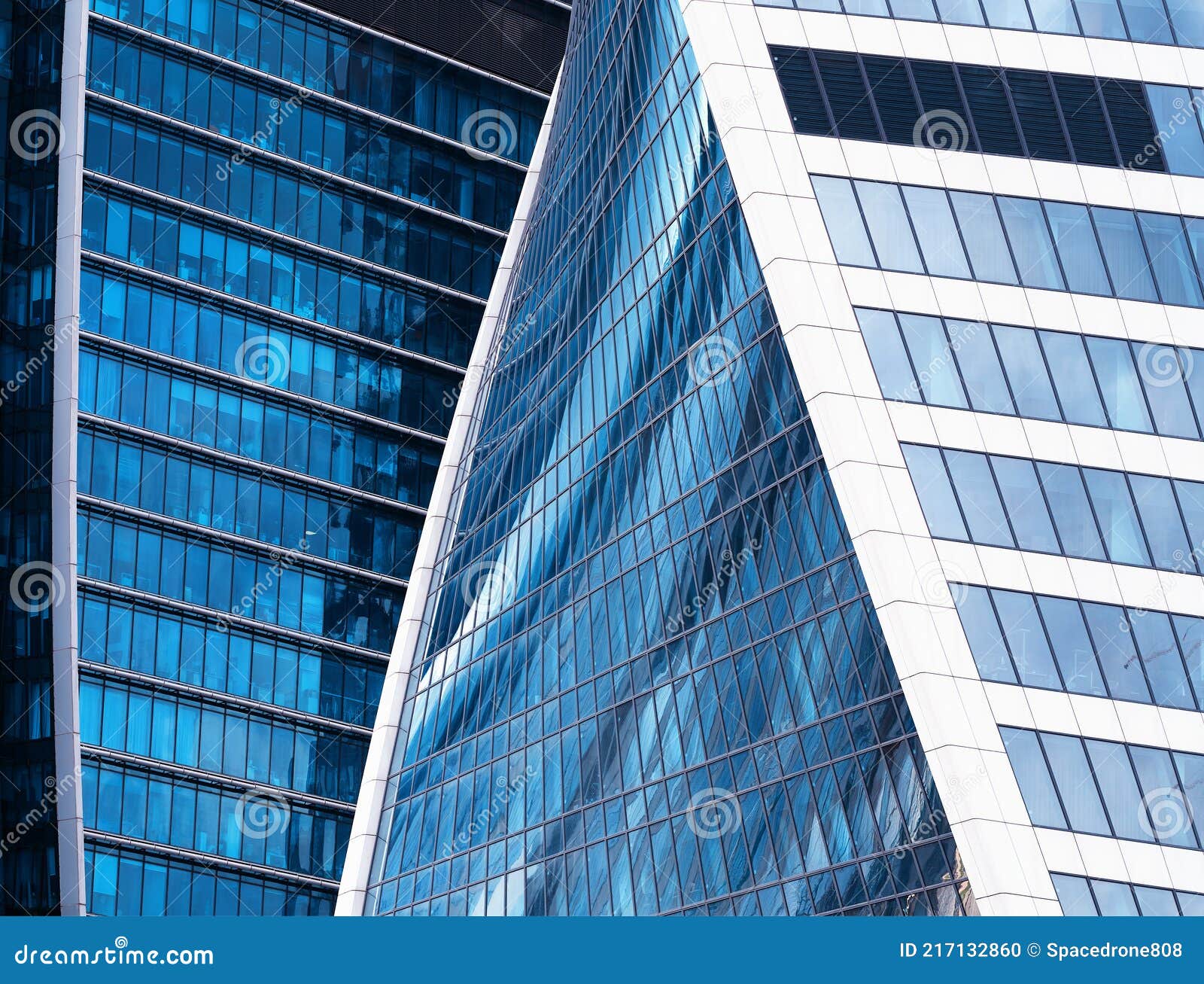 Curved Shapes of Modern Skyscrapers Background Stock Photo - Image of ...