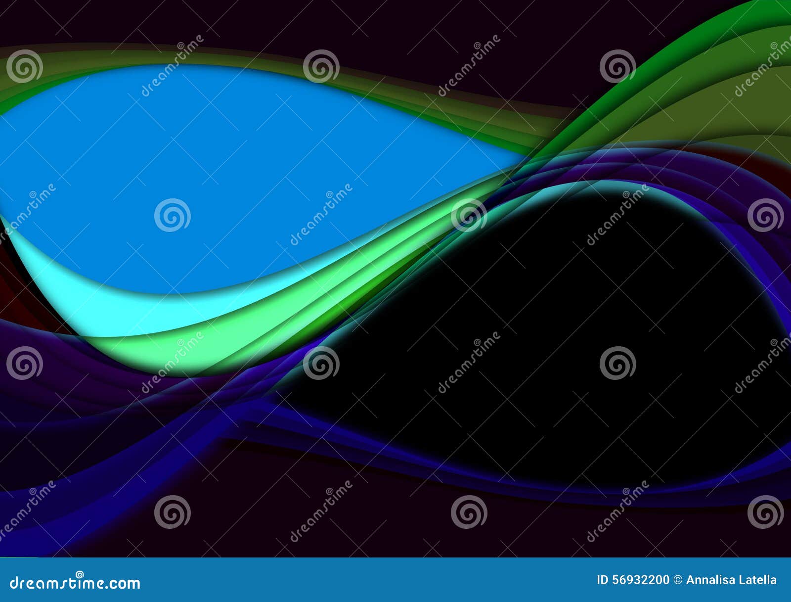 Curved shapes superimposed stock illustration. Illustration of mosaics ...