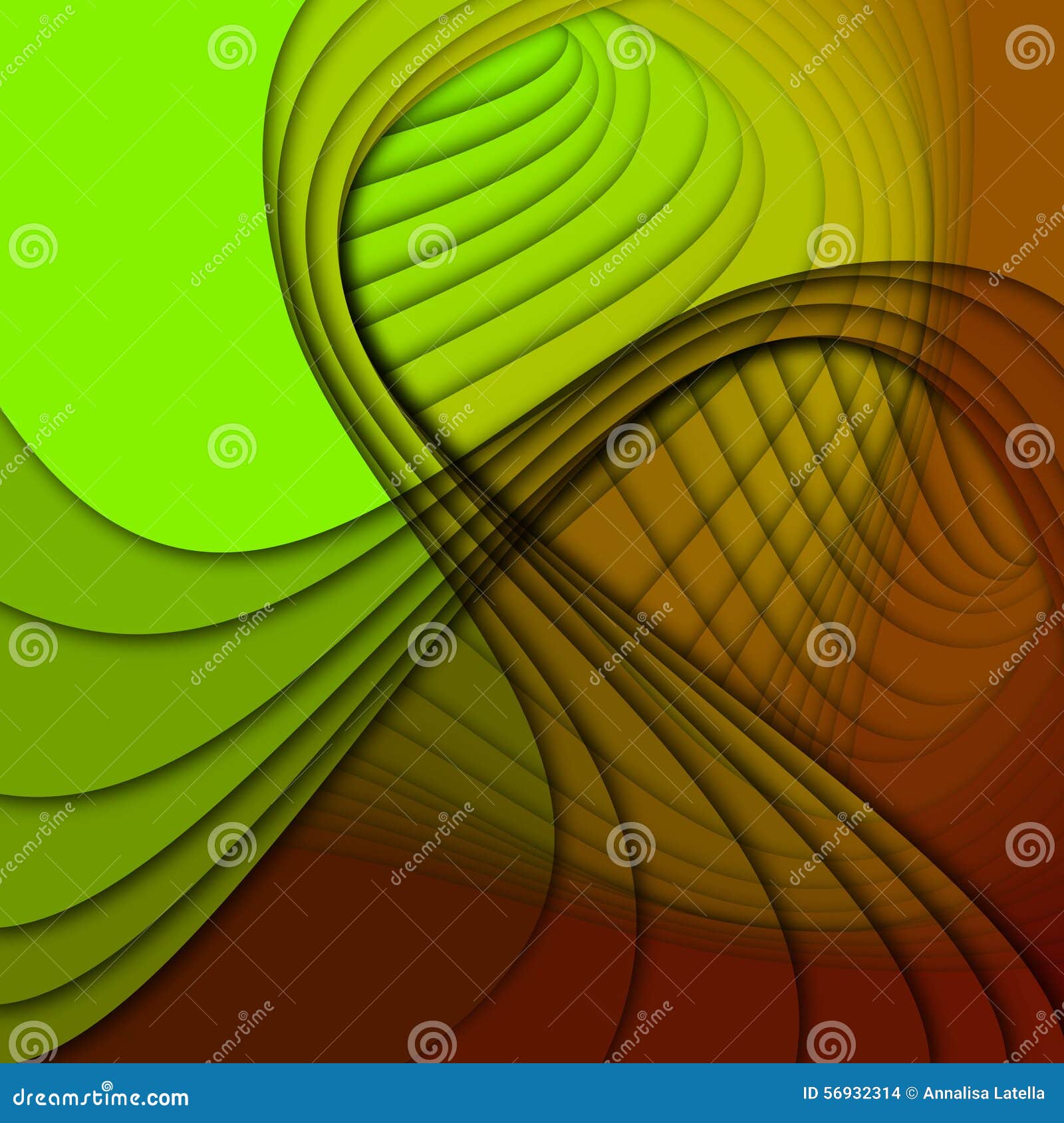 Curved shapes superimposed stock illustration. Illustration of shade ...