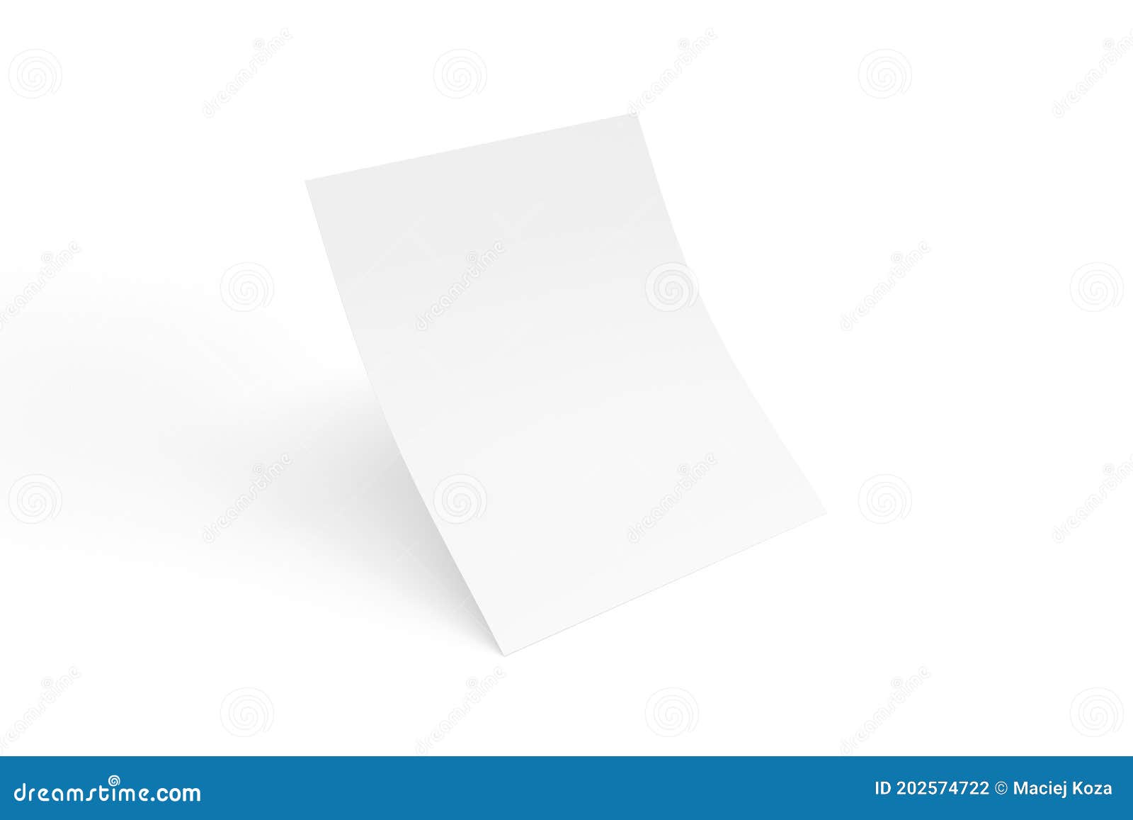 Curved Sheet Of A4 Paper On A Brown Background. Royalty-Free Cartoon ...