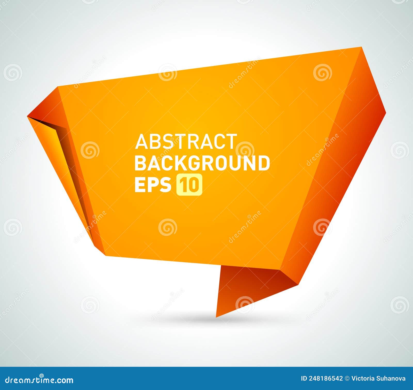 Curved Sheet Paper Origami Abstract Vector Background. Realistic Folded ...