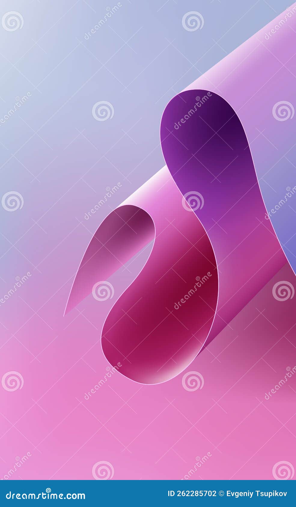 Curved sheet of paper. stock vector. Illustration of abstract - 262285702