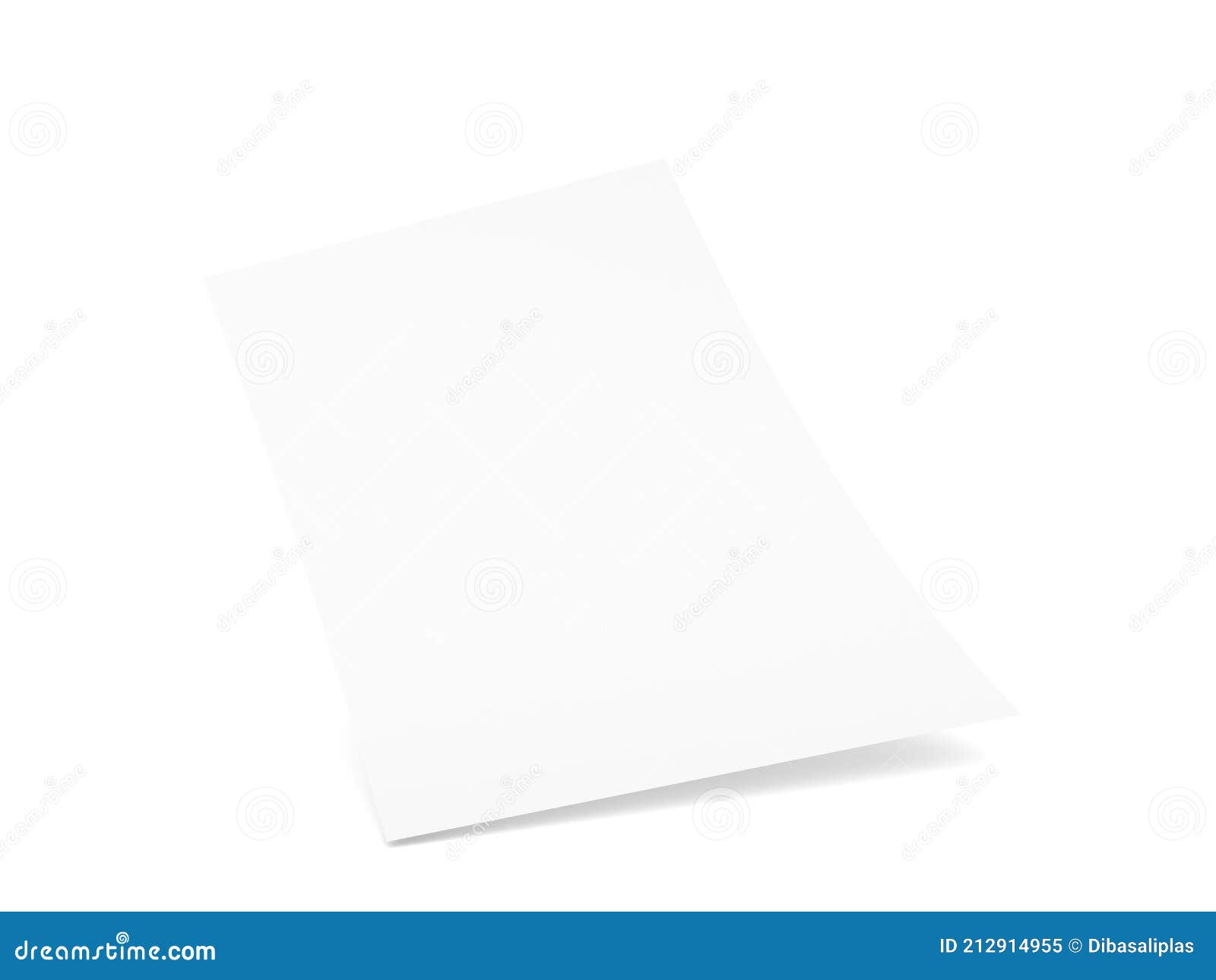 Curved Sheet Of A4 Paper On A Red Background. Royalty-Free Illustration ...